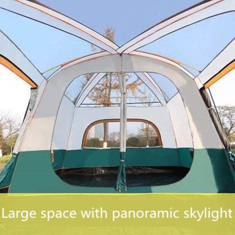 2- Bedroom Leisure Rainproof Double - Decker Camping Tent