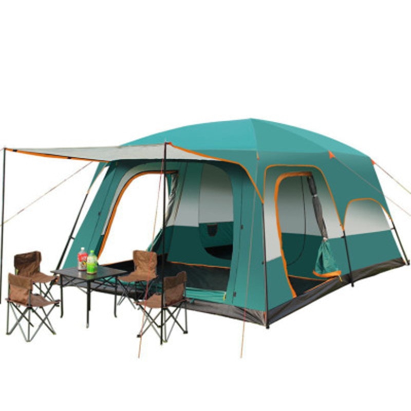 2- Bedroom Leisure Rainproof Double - Decker Camping Tent
