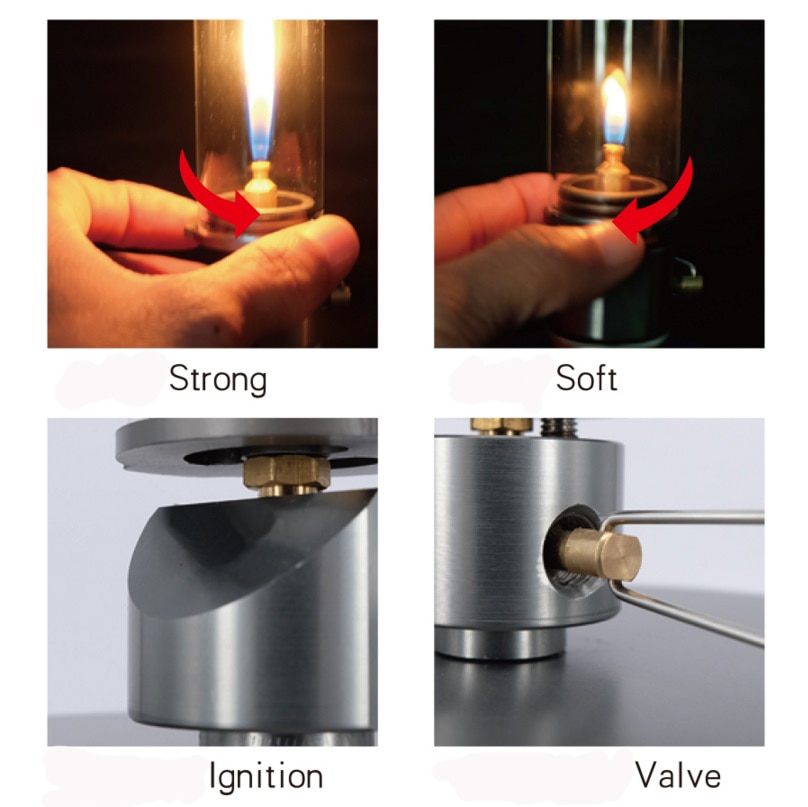 BRS Dreamlike Candle Light Camping Lamp with Gas Burner