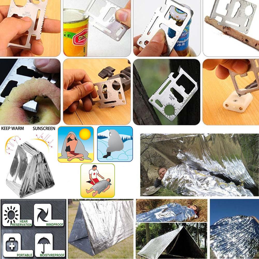 Multi-functional Emergency Military Survival Kit for Camping