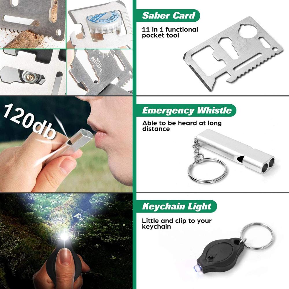 Multi-functional Outdoor Survival Kit Set & Emergency Supplies for Camping