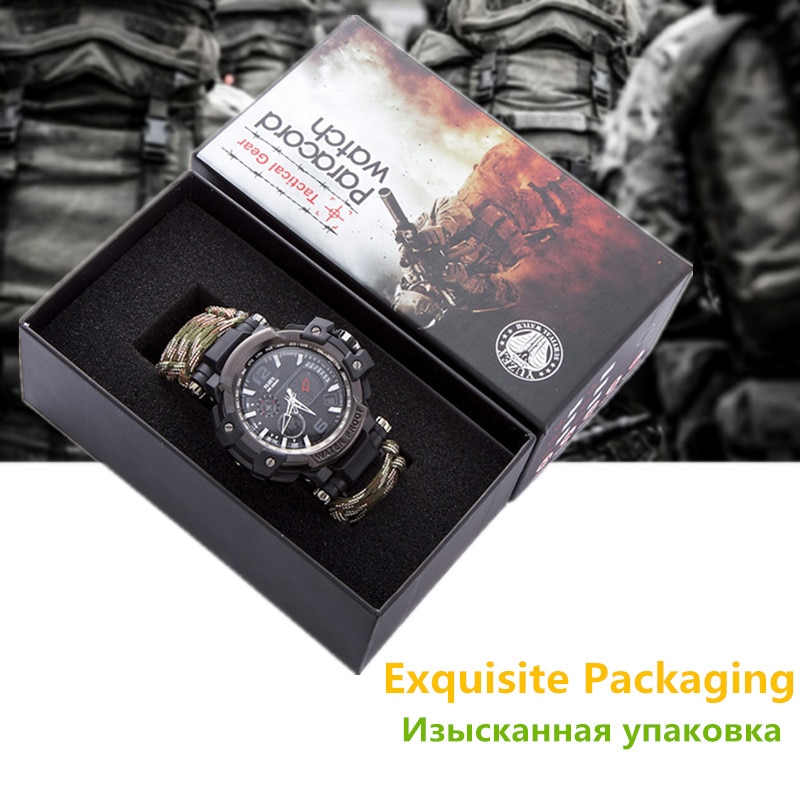 Multi-functional Waterproof Chronograph Outdoor Survival Watch