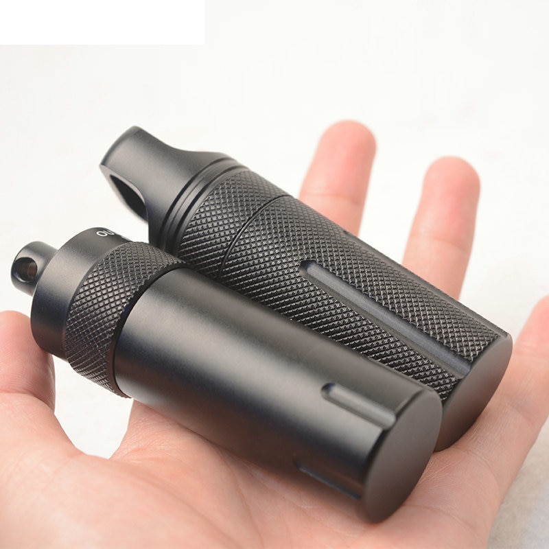 Waterproof Aluminium EDC Tank Survival Pill Bottle | Outdoor Camping Tools