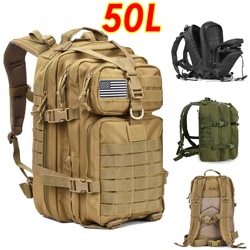 50L Capacity Men’s Military Rucksack Hunting / Camping Backpacks